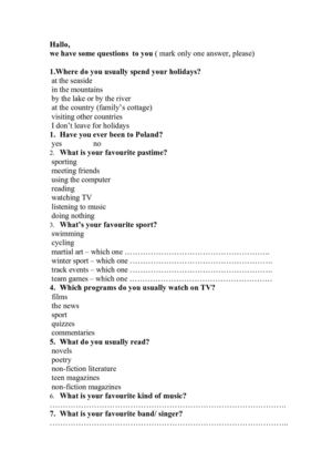 Calaméo - Polish questionnaire