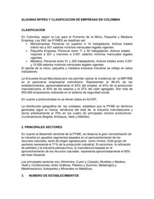 Calaméo - ALGUNAS PYMES Y CLASIFICACION DE EMPRESAS COLOMBIANAS