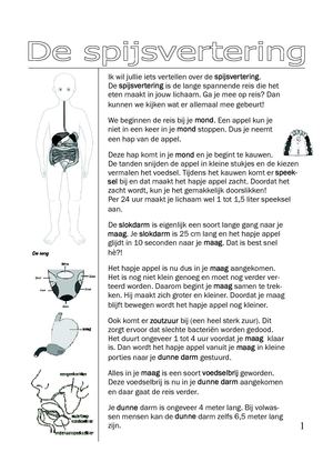 Calaméo - Spijsvertering leerblad basisschool