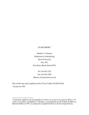 Calaméo - Matthew C. Gutmann. EL MACHISMO