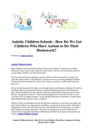 Calaméo - Autistic Children Schools - How Do We Get Children Who Have ...