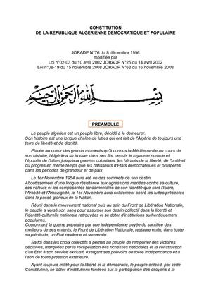 Calaméo - Droit constitutionnel algérien 2008
