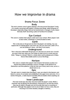 Calaméo - Drama focus zones -improvisation techniques from theatresports