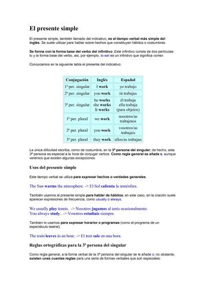 Calaméo - The Present Simple, some grammar basics in Spanish