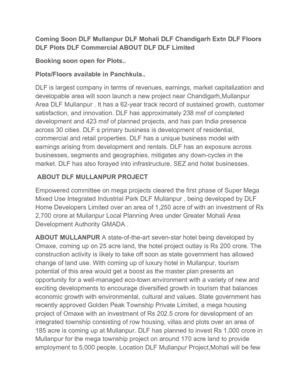 Calaméo - Plot Price of Dlf Mullanpur Mohali Panchkula, 9356667007