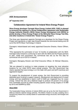 Calaméo - Ireland supports Carnegie wave energy project