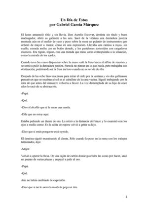 Calaméo - Un Día de Estos, por Gabriel García Márquez