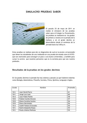 Calaméo - SIMULACRO PRUEBAS SABER
