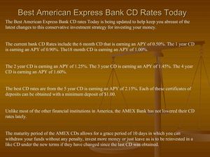 Calaméo - Best American Express Bank CD Rates Today