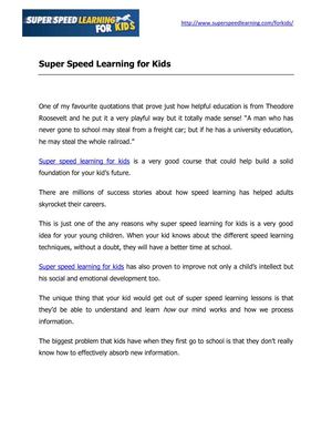 Calaméo - Super Speed Learning for Kids