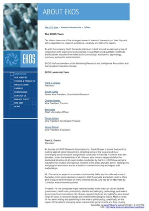 Calaméo - EKOS RESEARCH ASSOCIATES - About EKOS (Frank Graves) (18 ...