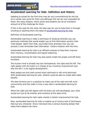 Calaméo - Accelerated Learning for Kids