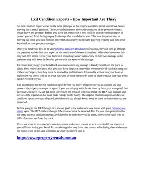 Calaméo - Exit Condition Reports – How Important Are They?