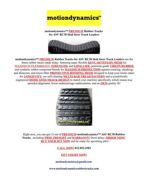 Calaméo - 812.853.2583 motiondynamics Rubber Tracks for ASV RC30