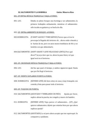 Calaméo - El saltamontes y la hormiga