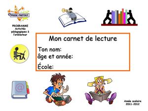 Calaméo - Canevas carnet de lecture pour les élèves du primaire