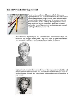 Calaméo - Pencil Portrait Drawing Tutorial