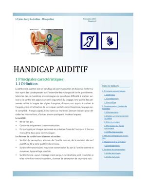 Calaméo - Handicap auditif, explications et recommandations pédagogiques