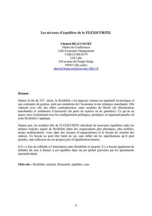 Calaméo - Les niveaux d’équilibre de la FLEXICURITE.