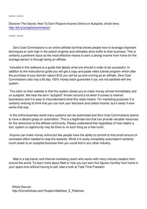 Calaméo - Zero Cost Commission Review