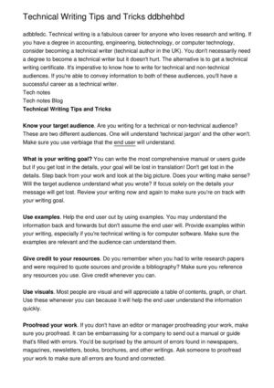 Calaméo - Technical Writing Tips and Tricks ddbhehbd