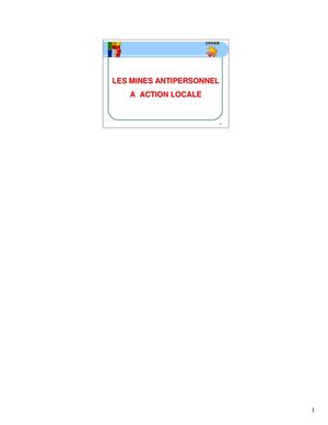 Calaméo - LES MINES ANTIPERSONNEL A ACTION LOCALE