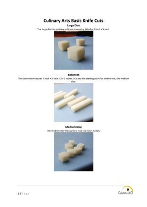 Calaméo - Culinary Arts Basic Knife Cuts