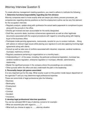 Calaméo - Attorney Interview Question S