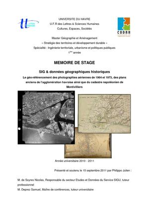 Calaméo - Mémoire de stage - M1GA - 2011 - SIG et données géographiques ...