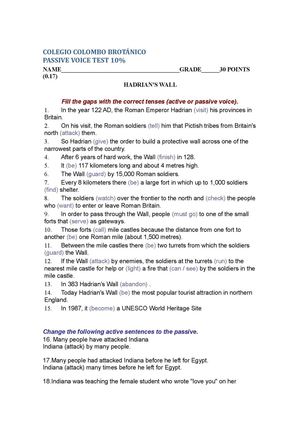 Calaméo - PASSIVE VOICE TEST #2