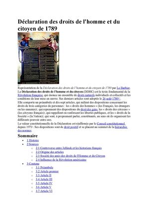 Calaméo - Déclaration des droits de l'homme et du citoyen 1789