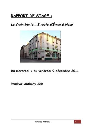 Calaméo - Rapport de stage Anthony