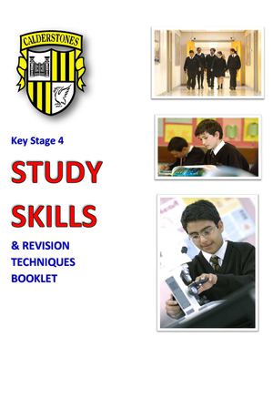 Calaméo - Year 9 Study Skills Booklet