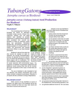 Calaméo - Jatropha Curcas: Seed Production for Biodiesel