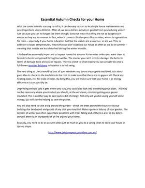 Calaméo - Essential Autumn Checks for your Home