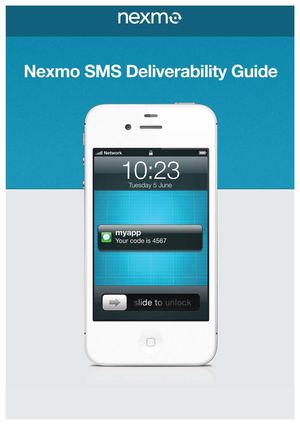 Calaméo - Nexmo SMS Deliverability Guide