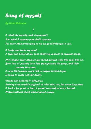 Calaméo - Songs of myself by Walt Whitman