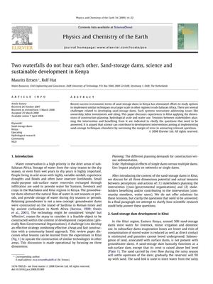Calaméo - Sand-storage dams, science and sustainable development in Kenya