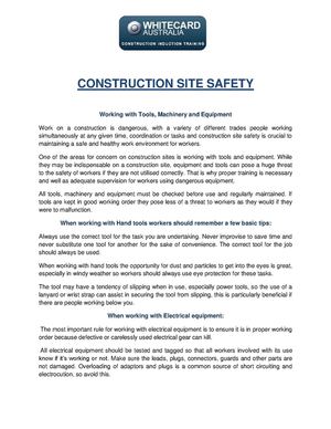 Calaméo - White Card Australia | Construction Induction Training