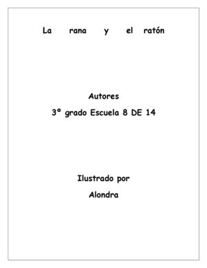 Calaméo - La rana y el ratón Ilustrado por Alondra