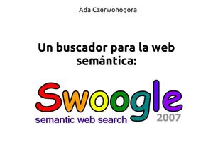 Calaméo - Un buscador para la web semántica: Swoogle