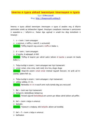 Calaméo - Imerna n tүara akked iwenniten imernayen n tүara
