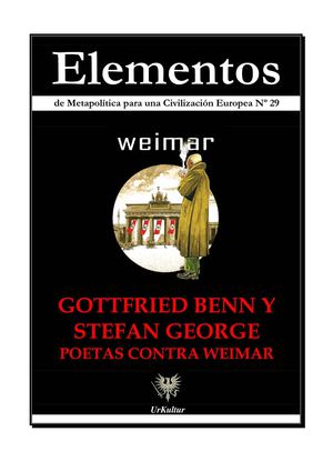 Calaméo - Elementos 29 : Stefan George y Gottfried Benn : poetas contra ...