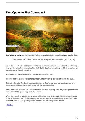 Calaméo - First Option or First Command?