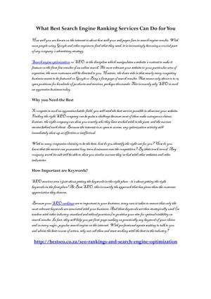 Calaméo - What Best Search Engine Ranking Services Can Do for You