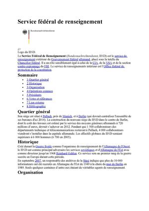 Calaméo - Service fédéral de renseignement allemands