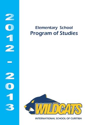 Calaméo - ISC Program of Studies, Grades 1 to 5