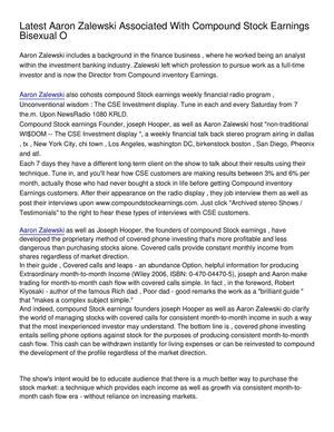 Calaméo - Latest Aaron Zalewski Associated With Compound Stock Earnings ...