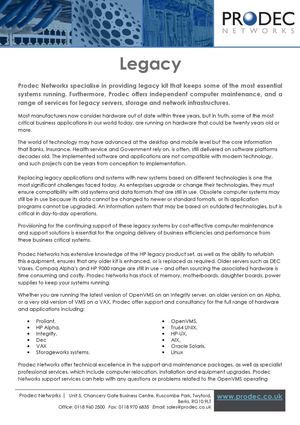 Calaméo - Prodec Networks Legacy Equipment Datasheet
