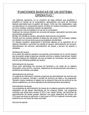 Calaméo - FUNCIONES BASICAS DE UN SISTEMA OPERATIVO
